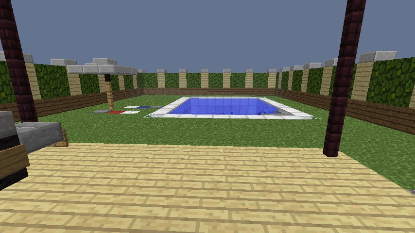 Two Story House/With Pool Minecraft Map
