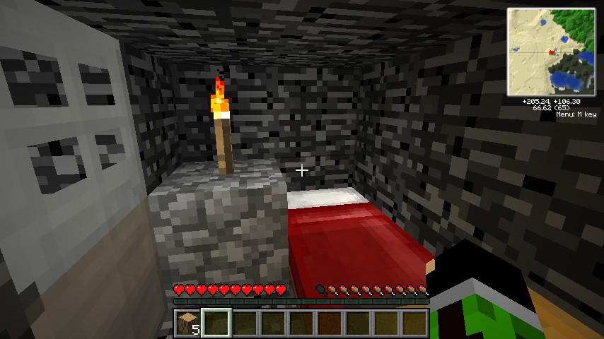 Log cabin with bedrock bunker Minecraft Map