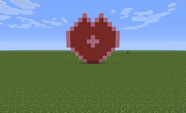 Heart Pixel Art Minecraft Map