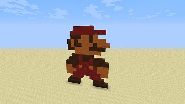 Mario Pixel Art Minecraft Map