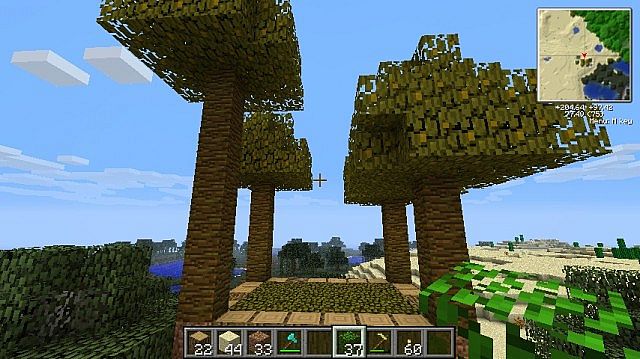 Log cabin with bedrock bunker Minecraft Map