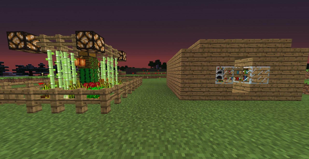 Compact House and Farm Minecraft Map