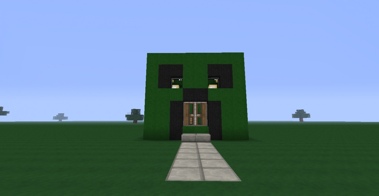 Creeper house with huge basement Minecraft Map