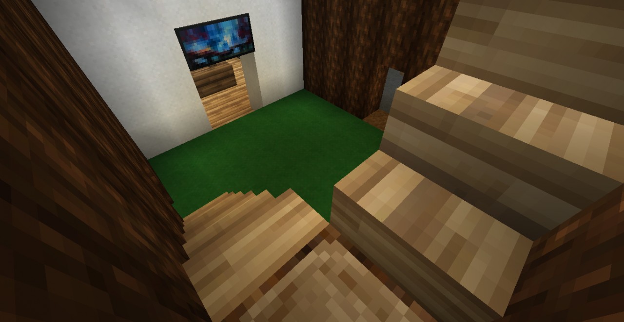 Creeper house with huge basement Minecraft Map