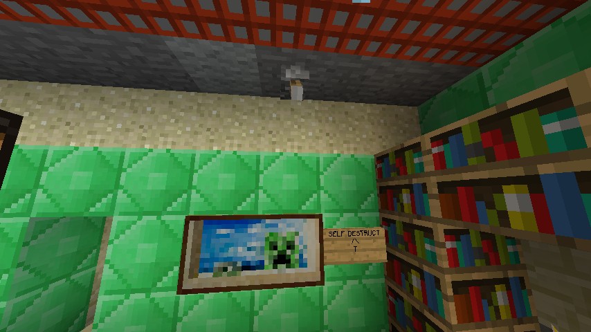 Herobrine statue with self destruct Minecraft Map