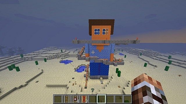 Herobrine statue with self destruct Minecraft Project