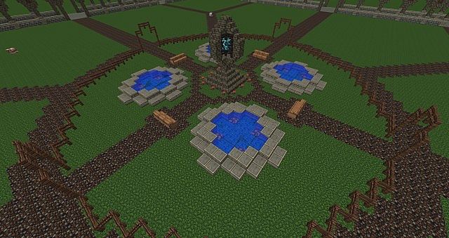 A Castle courtyard Minecraft Map