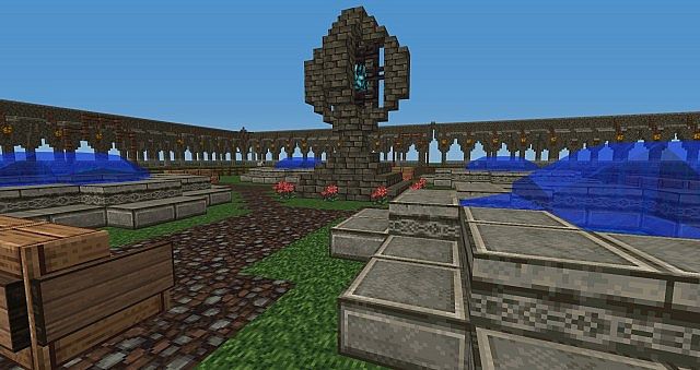 A Castle courtyard Minecraft Map