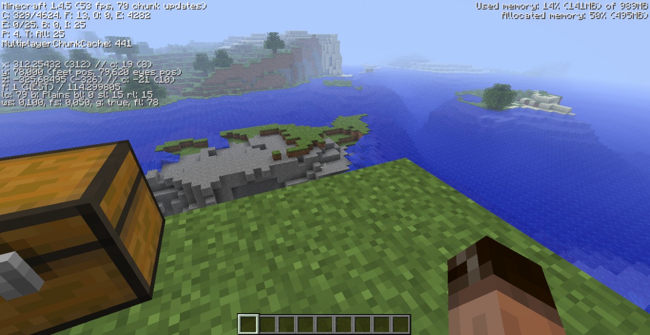 9 block pilar survivle Minecraft Map