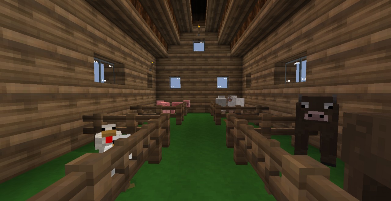 2 Build Barn (Farm part 1) Minecraft Map