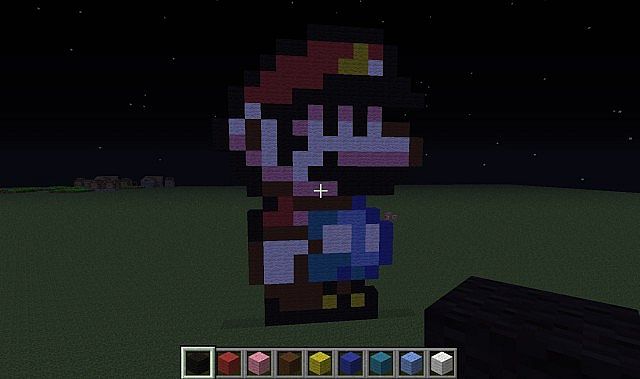 Mario Pixel Art Minecraft Map