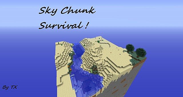 Sky chunk Survival ! 1.5.2 Minecraft Map