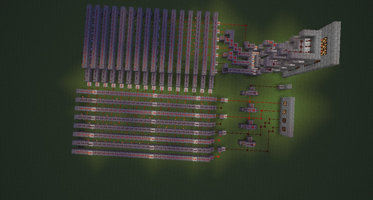 7 Segment Hex and Binary Counter Minecraft Map