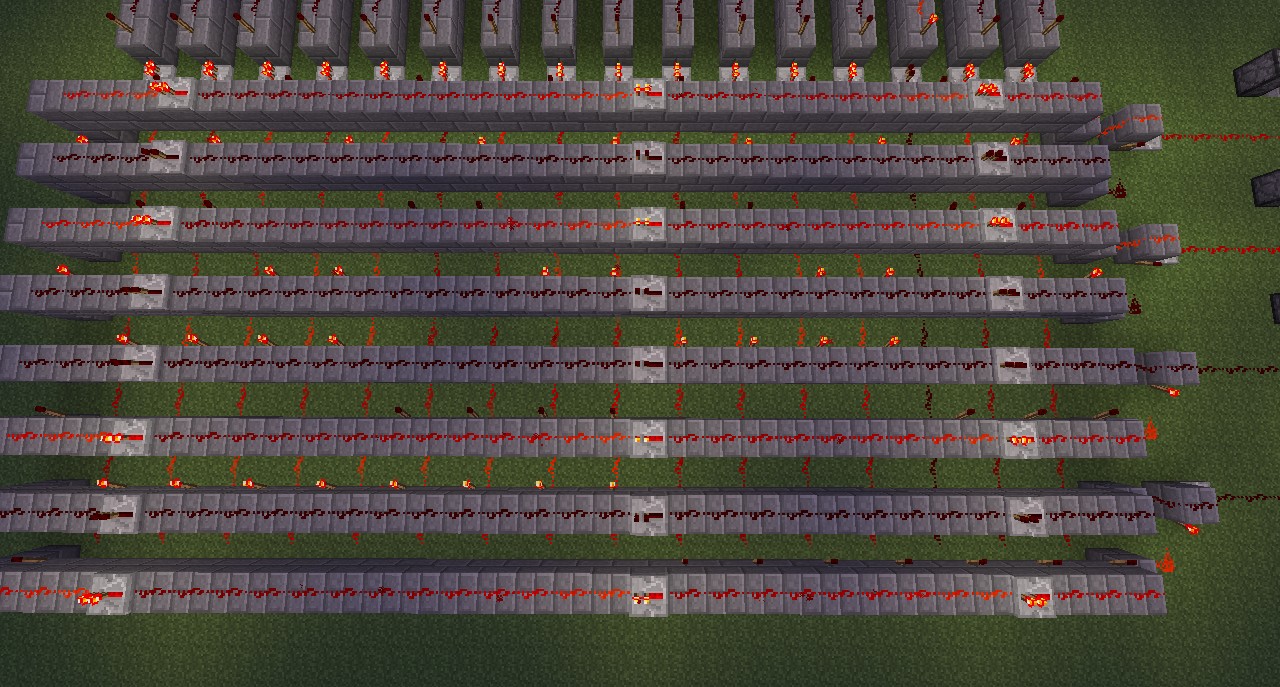 7 Segment Hex and Binary Counter Minecraft Map