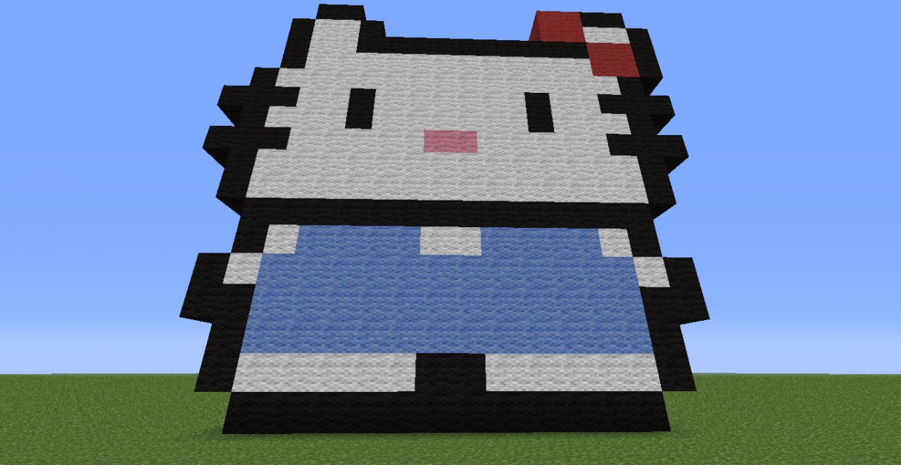 Hello Kitty ~Pixel Art~ *Request one now!!!* 15 diamonds? Minecraft Map