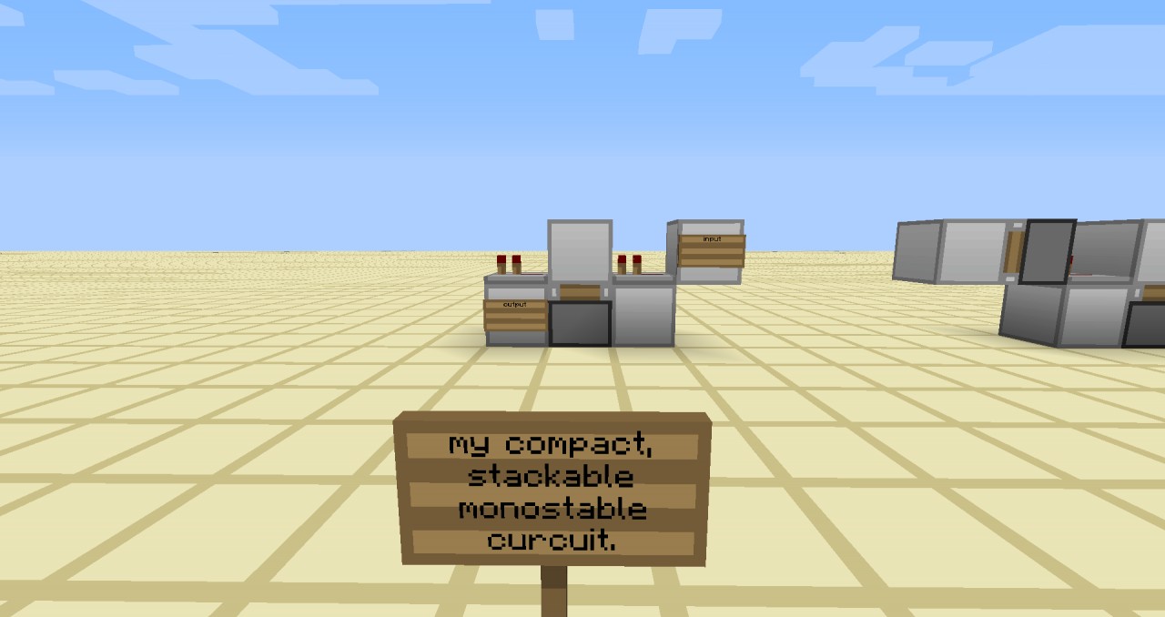 compact stackable monostable curcuit. Minecraft Map