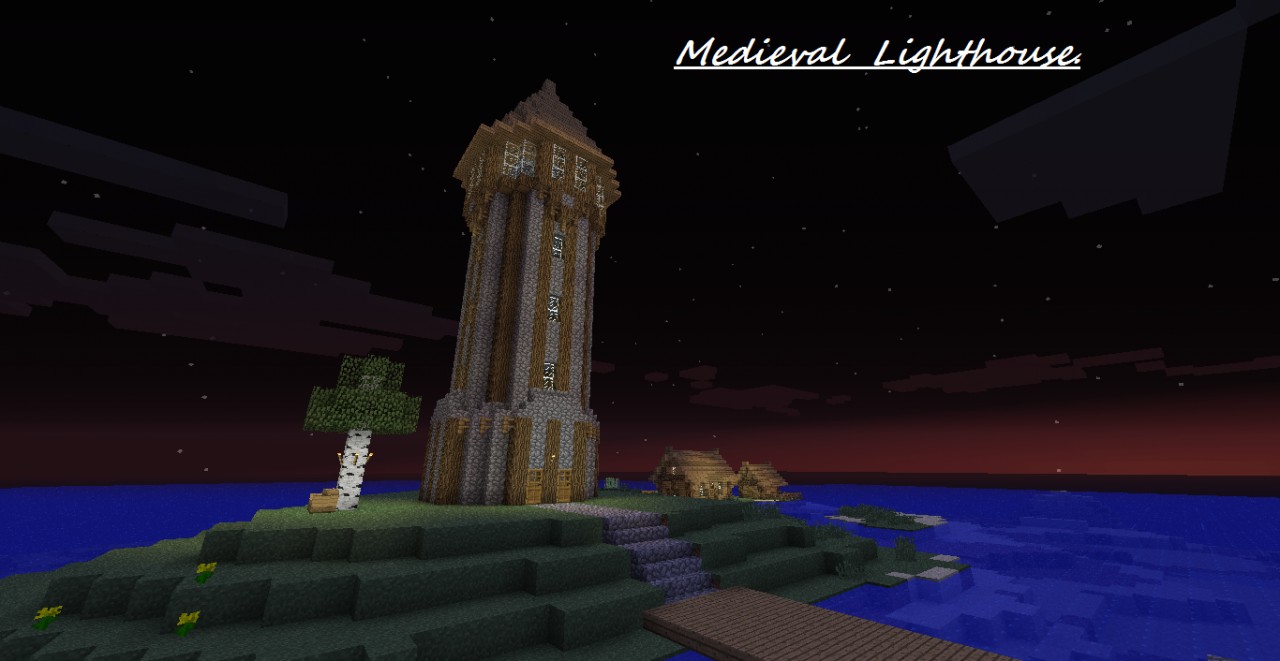 Large Medieval Lighthouse Minecraft Map