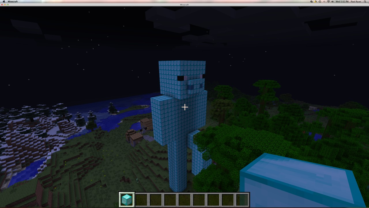 My skin in statue form (diamond pig) Minecraft Map