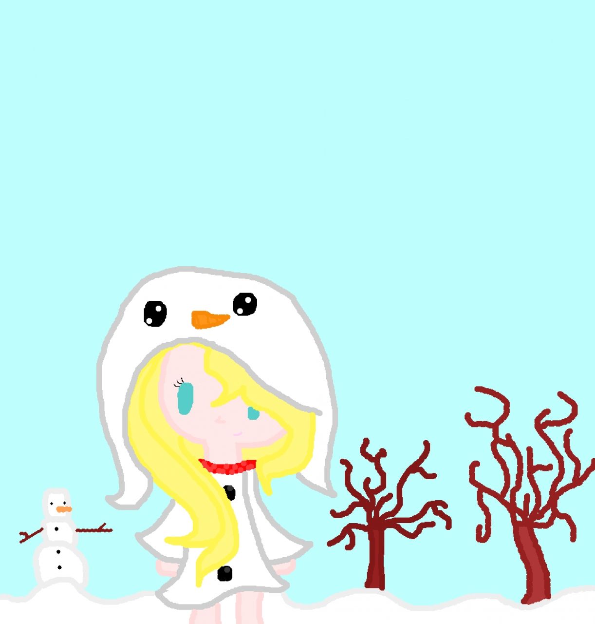Snowman girl, as a normal girl.. in the real world. Minecraft Blog