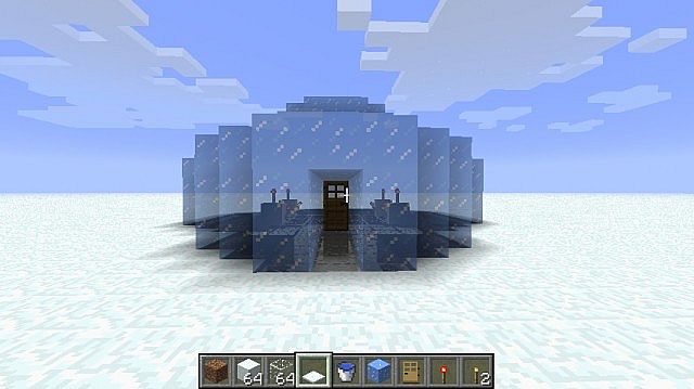 Igloo Entirely from Ice! Legitimately! Minecraft Map