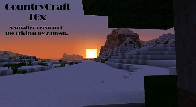 CountryCraft 16x - Smaller Version of 32x32 Minecraft Texture Pack