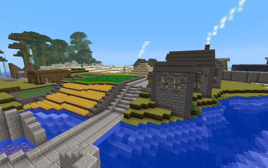 Survival village (Multiplayer map) (survival)+ Mob fight arena ...