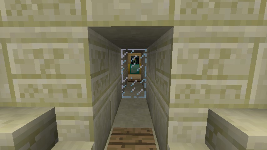 Compact Glass Door with Hidden Pistons Minecraft Map