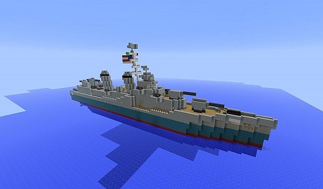 USS Fletcher (DD-445) Fletcher-Class Destroyer 1:1 Minecraft Map