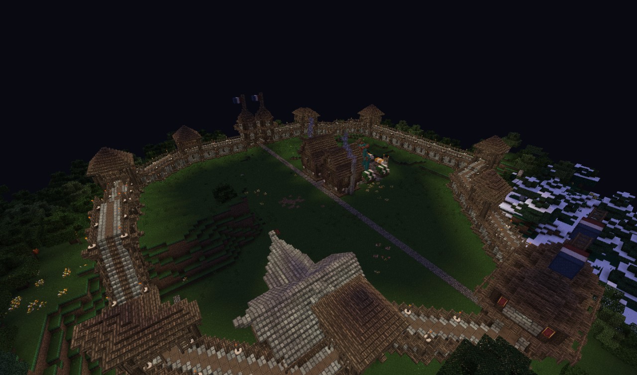 We are building a medieval village # 3 Market Square and houses ...