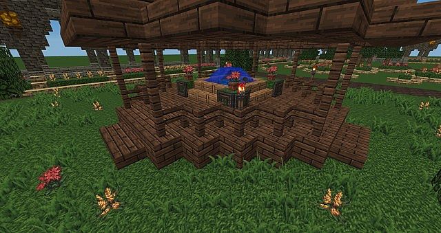 A Castle courtyard Minecraft Map