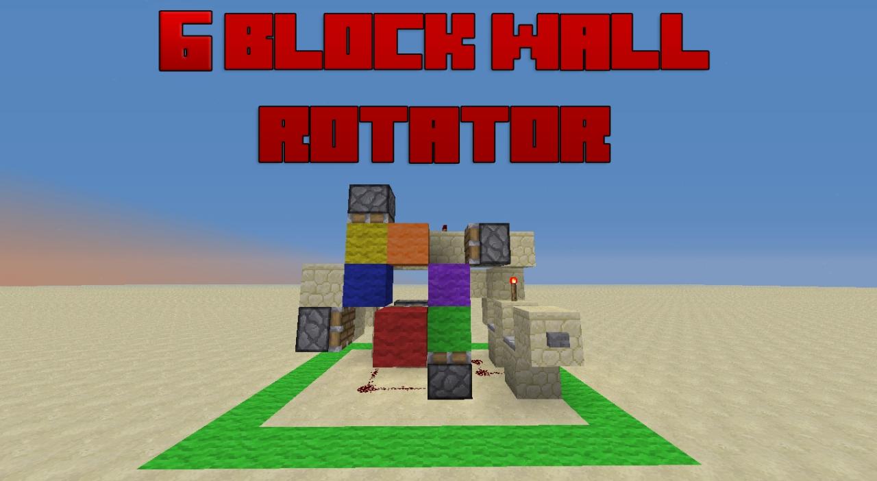 Compact 5 Block Wall Rotator - Flush Minecraft Map