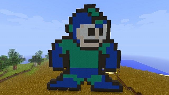 Megaman 8 Bit ( Pixel Art ) Minecraft Map
