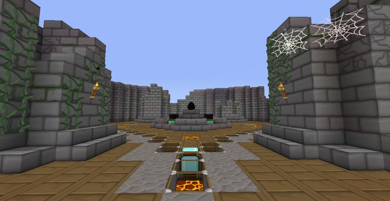 ruined temple and town Minecraft Map