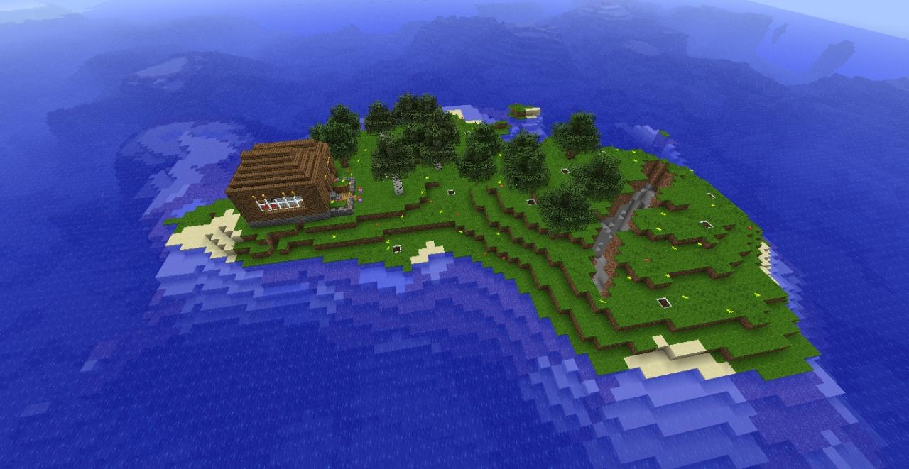 Beautiful Island (and house in it) Minecraft Map