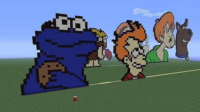 Pixel Art World Minecraft Map