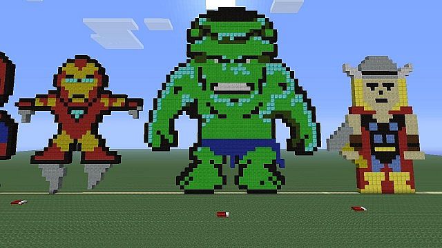 Pixel Art World Minecraft Map