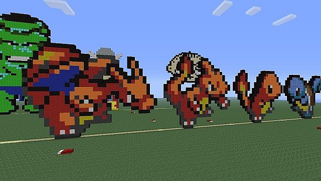 Pixel Art World Minecraft Map