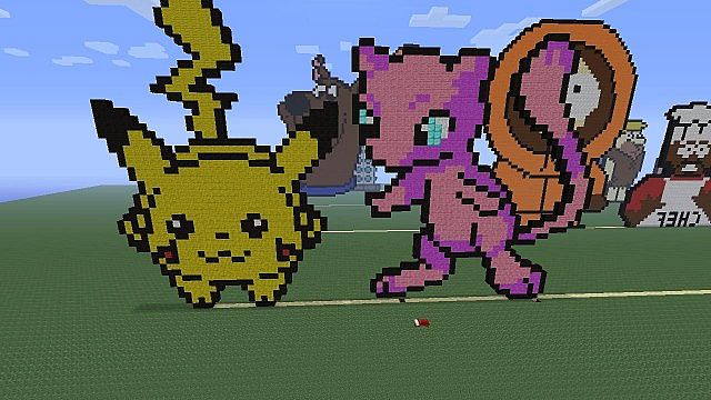 Pixel Art World Minecraft Map