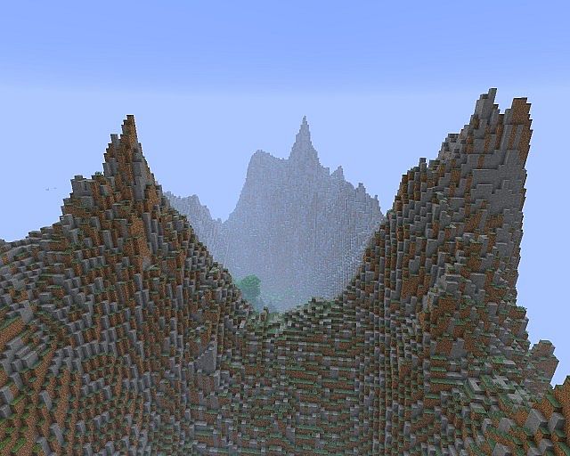 The jungle valley in mountains Minecraft Map