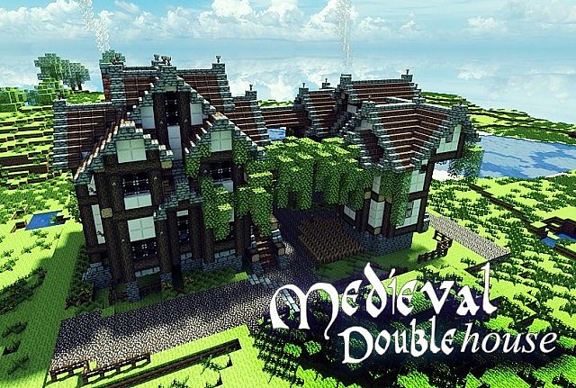 Medieval double house Minecraft Map