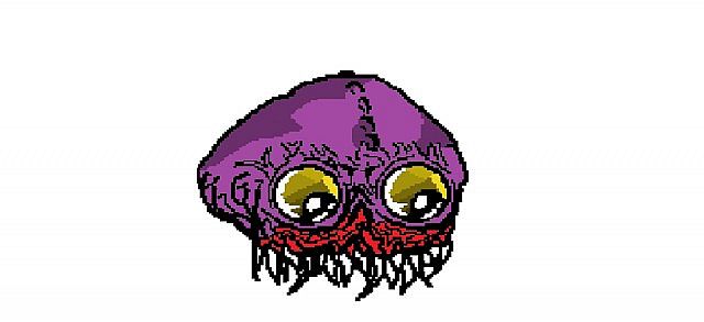 Alien Head Pixel Art