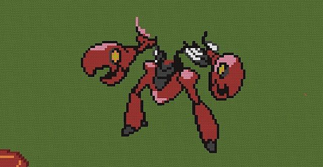 Pokemon Pixel Art: Scizor Minecraft Map