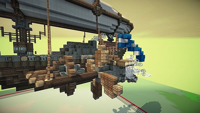 Throlkar- Steampunk airship[Clockwork Block Society app] Minecraft Map