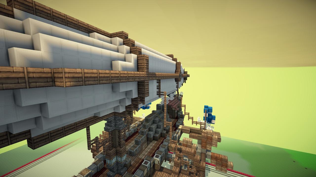 Throlkar- Steampunk airship[Clockwork Block Society app] Minecraft Map
