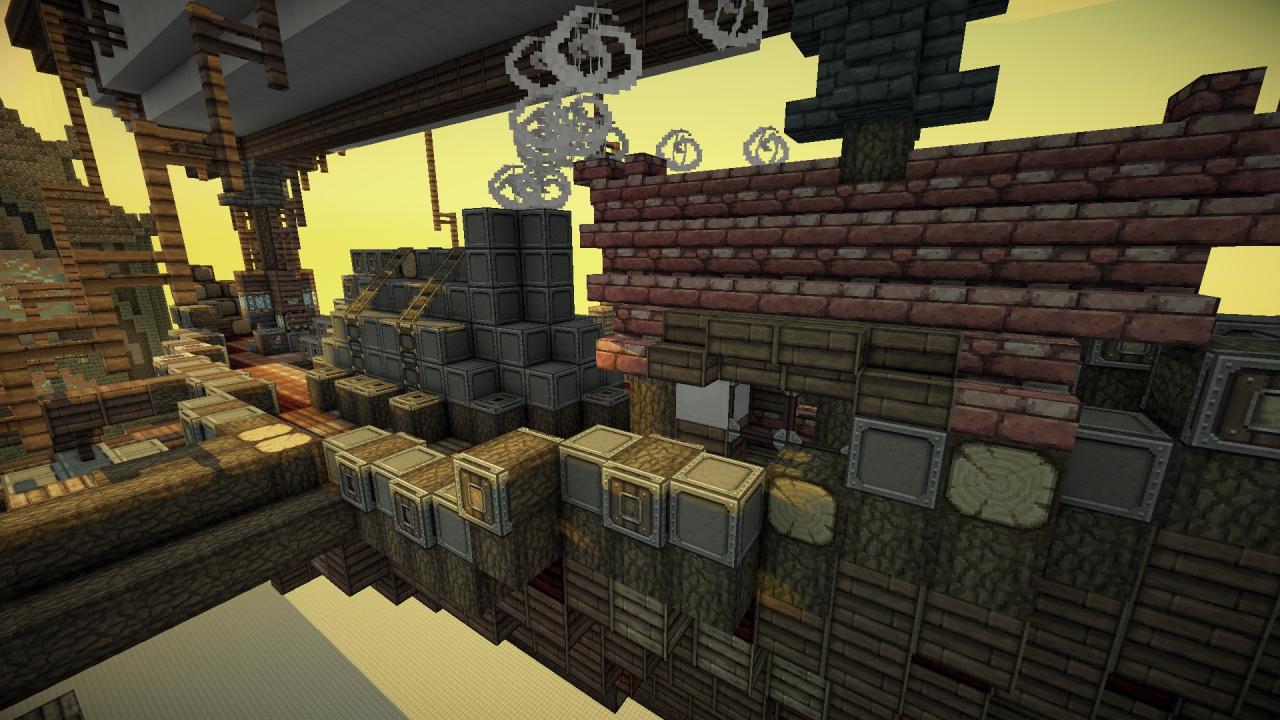 Throlkar- Steampunk airship[Clockwork Block Society app] Minecraft Map