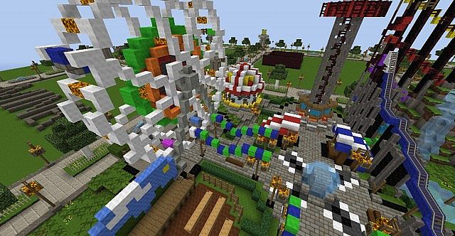 Theme Park Plot Build Minecraft Map