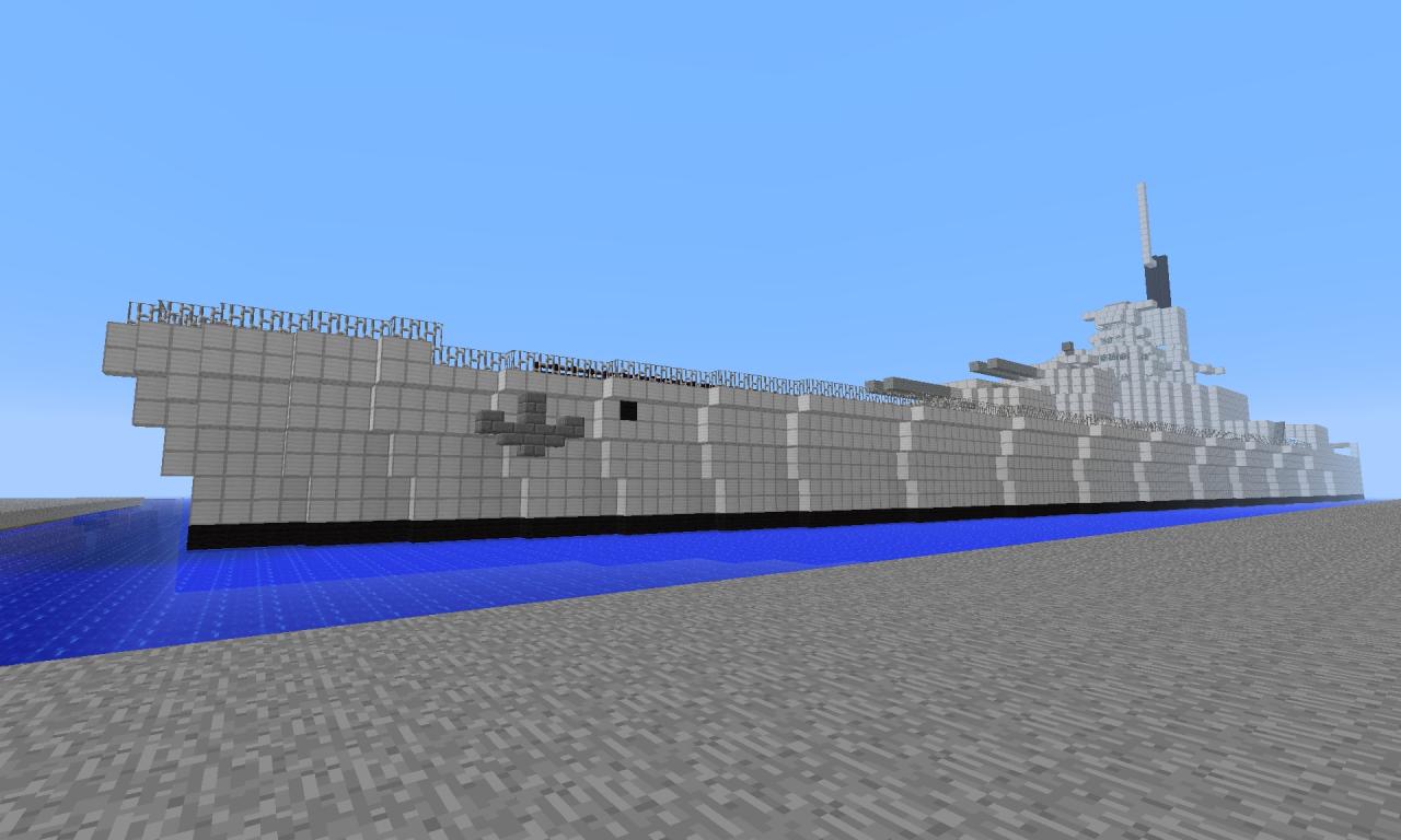 HMS Hood Battlecruiser Royal Navy Minecraft Map