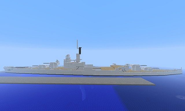 HMS Hood Battlecruiser Royal Navy Minecraft Map