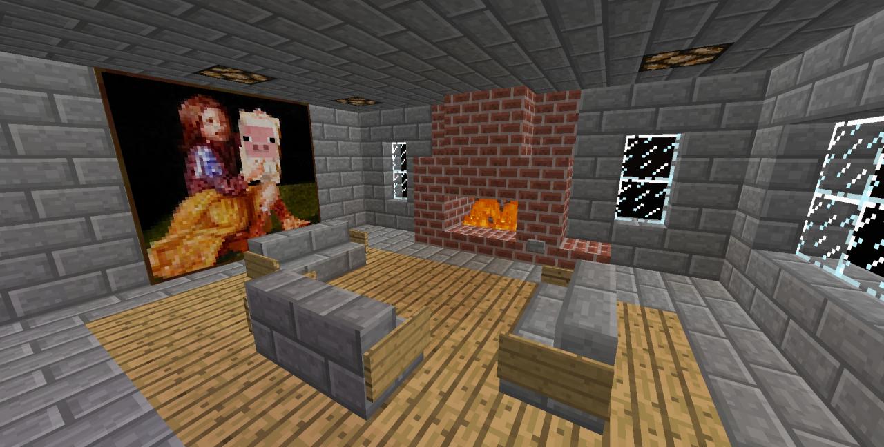Toggleable Compact Fireplace Minecraft Map
