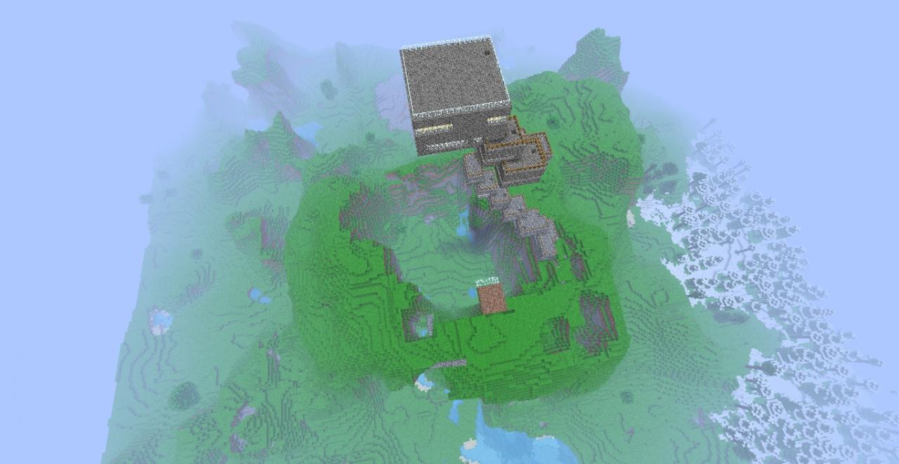 Diagonal-tower overlooking a valley Minecraft Map